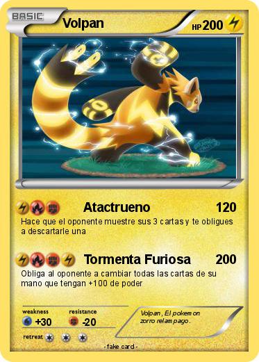 Pokémon Volpan 14 14 - Atactrueno - Mi carta pokémon
