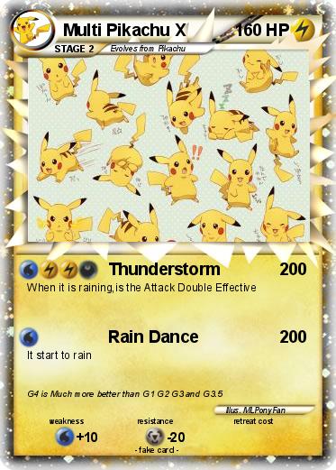 Pokémon Multi Pikachu X - Thunderstorm - My Pokemon Card