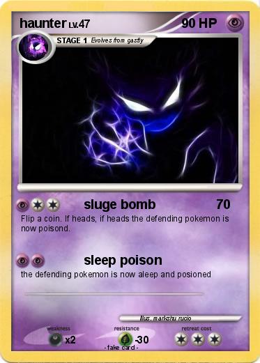 Pokémon haunter 128 128 - sluge bomb - My Pokemon Card