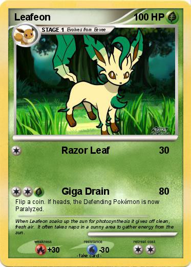 Pokémon Leafeon 594 594 - Razor Leaf - My Pokemon Card