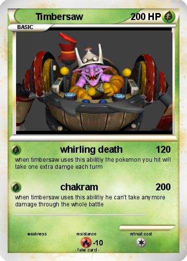 Pokémon Timbersaw - whirling death - My Pokemon Card