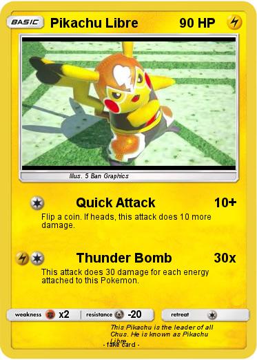Pokémon Pikachu Libre 61 61 - Quick Attack - My Pokemon Card