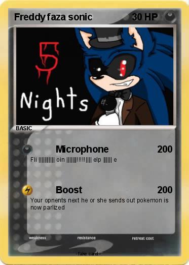 Pokémon Freddy faza sonic 1 1 - Microphone - My Pokemon Card