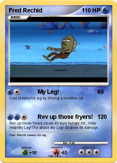 Pokémon Fred Rechid 3 3 - My Leg! - My Pokemon Card