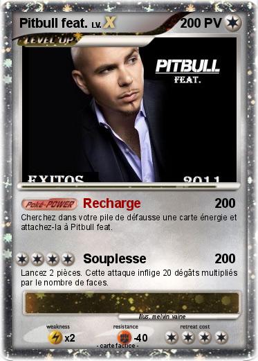 Pokémon Pitbull feat - Recharge - Ma carte Pokémon