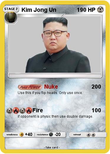 Pokémon Kim Jong Un 407 407 - Nuke - My Pokemon Card