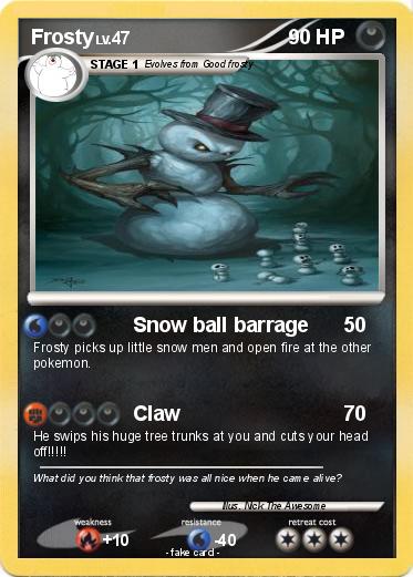Pokémon Frosty 12 12 - Snow ball barrage - My Pokemon Card
