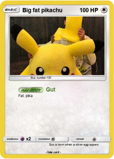 Pokémon Big fat pikachu 3 3 - Gut - My Pokemon Card