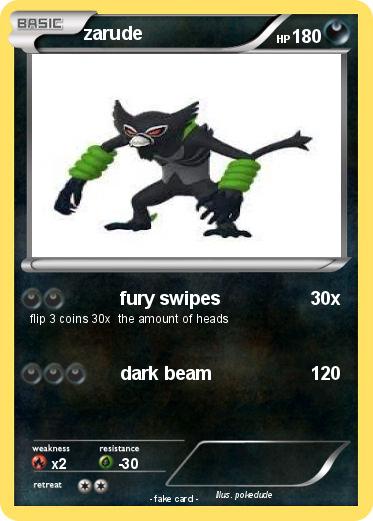 Pokémon zarude 19 19 - fury swipes - My Pokemon Card