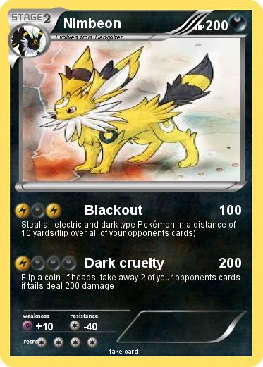 Pokémon Nimbeon 17 17 - Blackout - My Pokemon Card