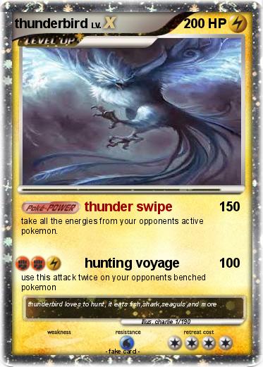 Pokémon thunderbird 61 61 - thunder swipe - My Pokemon Card