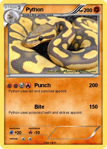 Pokémon Python 56 56 - Punch - My Pokemon Card