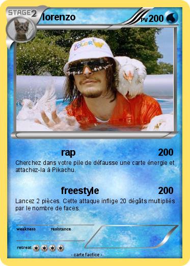 Pokémon lorenzo 240 240 - rap - Ma carte Pokémon
