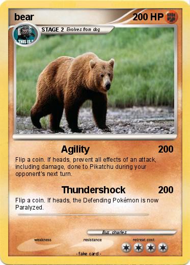 Pokémon bear 489 489 - Agility - My Pokemon Card