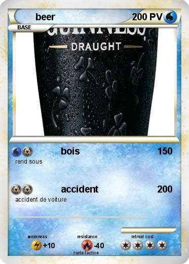 Pokémon beer 86 86 - bois - Ma carte Pokémon