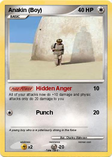 Pokémon Anakin Boy 3 3 - Hidden Anger - My Pokemon Card