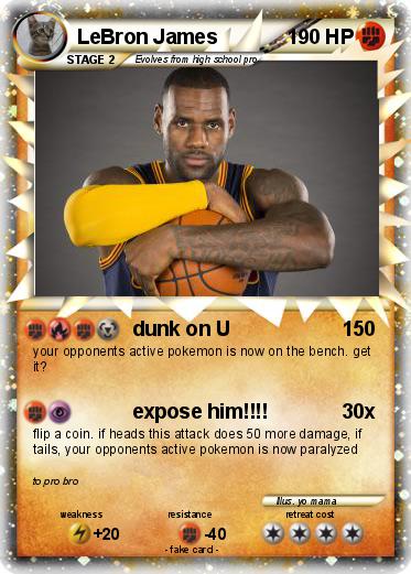 Pokémon LeBron James 559 559 - dunk on U - My Pokemon Card