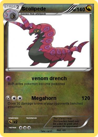 Pokémon Scolipede 153 153 - venom drench - My Pokemon Card