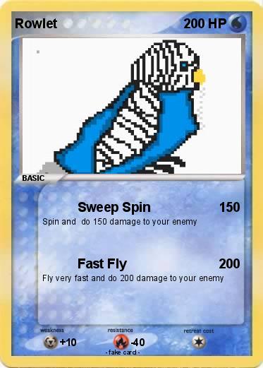 Pokémon Rowlet 229 229 - Sweep Spin - My Pokemon Card