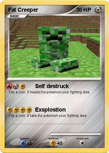 Pokémon Fat Creeper 16 16 - Self destruck - My Pokemon Card