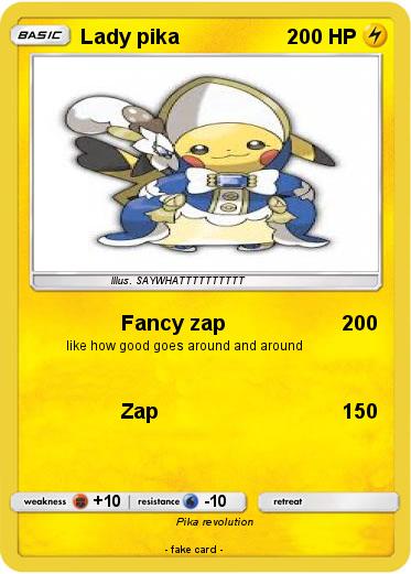 Pokémon Lady pika 1 1 - Fancy zap - My Pokemon Card