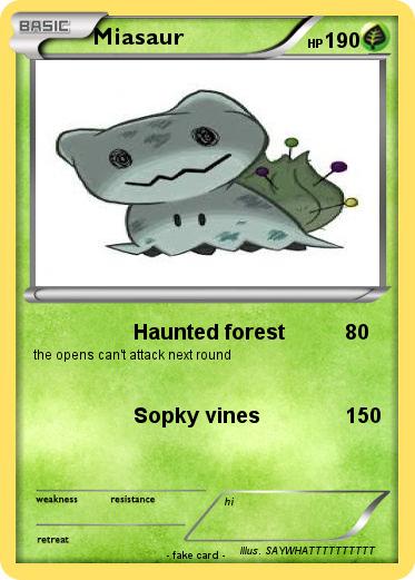 Pokémon Miasaur - Haunted forest - My Pokemon Card