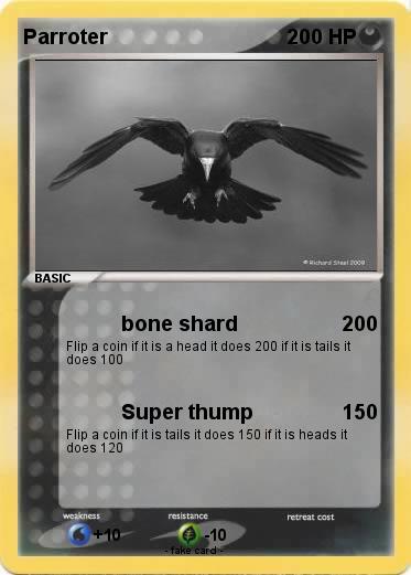 Pokémon Parroter - bone shard - My Pokemon Card