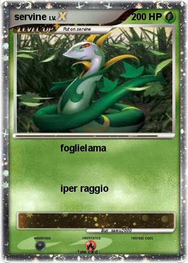 Pokémon servine 177 177 - foglielama - My Pokemon Card
