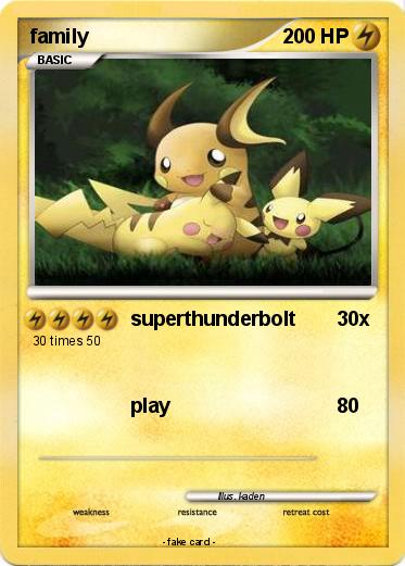 Pokémon family 118 118 - superthunderbolt - My Pokemon Card