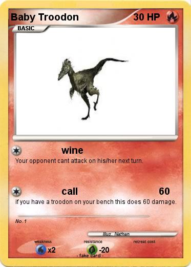 Pokémon Baby Troodon - wine - My Pokemon Card