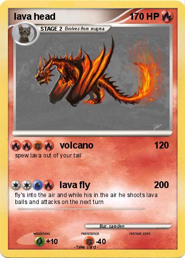Pokémon lava head - volcano - My Pokemon Card