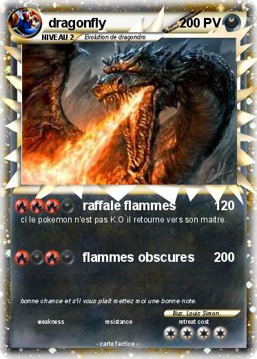 Pokémon dragonfly 19 19 - raffale flammes - Ma carte Pokémon