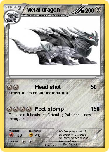 Pokémon Metal dragon 92 92 - Head shot - My Pokemon Card