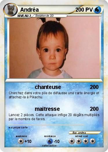 Pokémon Andrea 111 111 - chanteuse - Ma carte Pokémon