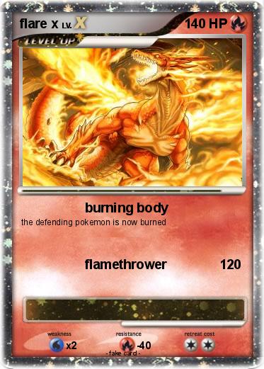 Pokémon flare x - burning body - My Pokemon Card