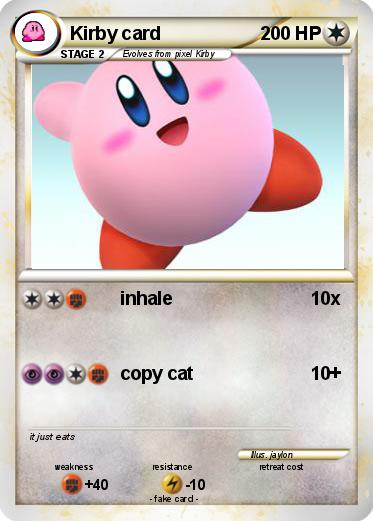 Pokémon Kirby card - inhale - My Pokemon Card