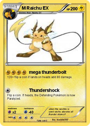 Pokémon M Raichu EX 74 74 - mega thunderbolt - My Pokemon Card