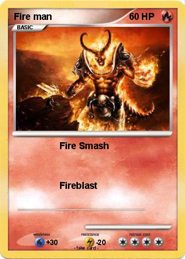 Pokémon Fire man 90 90 - Fire Smash - My Pokemon Card