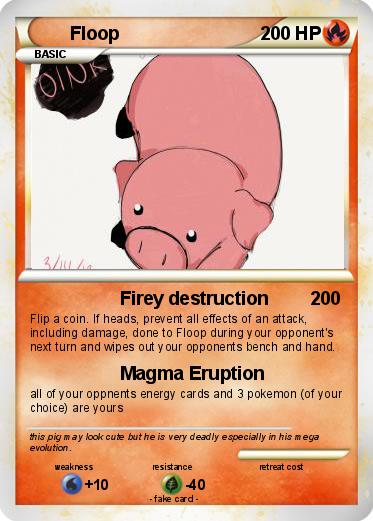 Pokémon Floop 3 3 - Firey destruction - My Pokemon Card