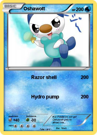 Pokémon Oshawott 1092 1092 - Razor shell - My Pokemon Card