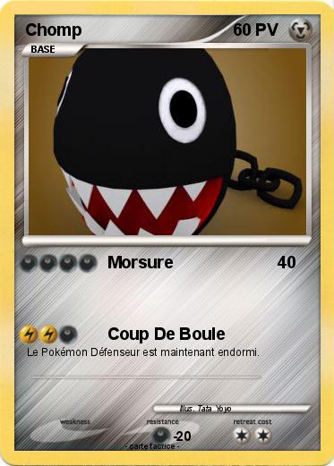 Pokémon Chomp 168 168 - Morsure - Ma carte Pokémon