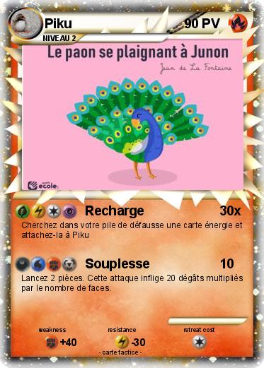 Pokémon Piku 30 30 - Recharge - Ma carte Pokémon
