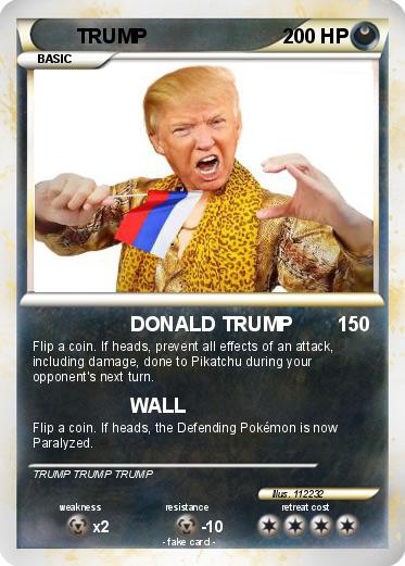 Pokémon TRUMP 826 826 - DONALD TRUMP - My Pokemon Card