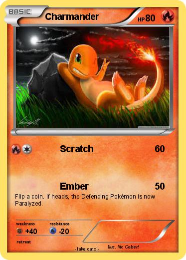 Pokémon Charmander 1332 1332 - Scratch - My Pokemon Card