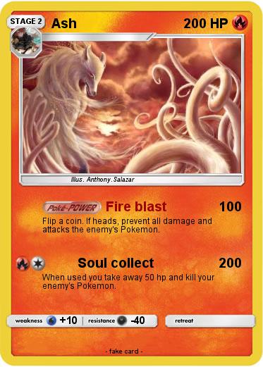 Pokémon Ash 5164 5164 - Fire blast - My Pokemon Card
