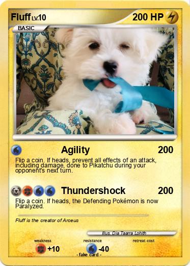 Pokémon Fluff 120 120 - Agility - My Pokemon Card