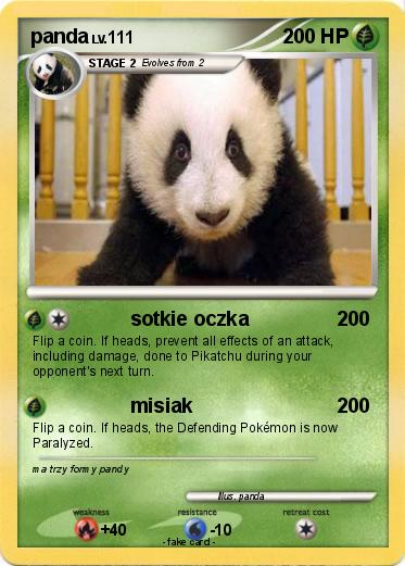 Pokémon panda 312 312 - sotkie oczka - My Pokemon Card