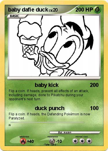 Pokémon baby dafie duck - baby kick - My Pokemon Card
