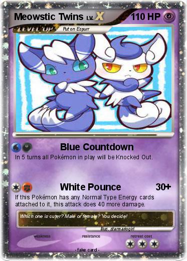 Pokémon Meowstic Twins - Blue Countdown - My Pokemon Card