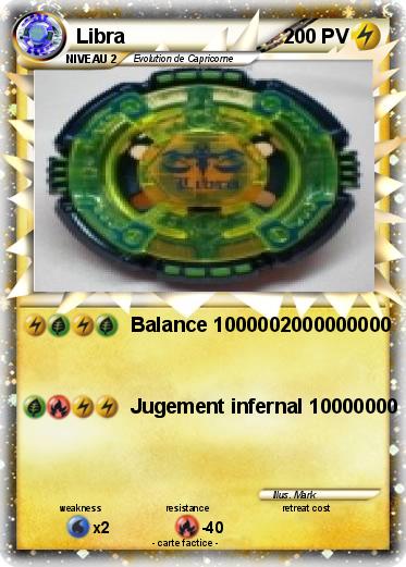 Pokémon Libra 68 68 - Balance 1000002000000000 - Ma carte Pokémon